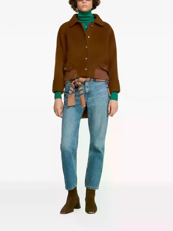 Sandro Button-up Wool-blend Jacket