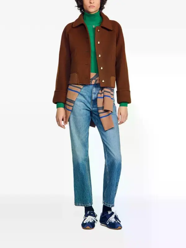 Sandro Button-up Wool-blend Jacket