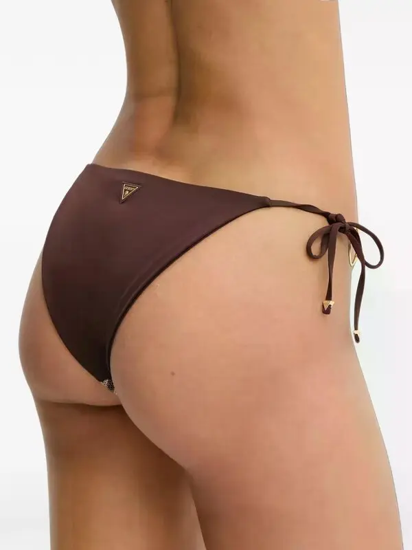 Guess Zebra-print Side-tie Bikini Bottoms