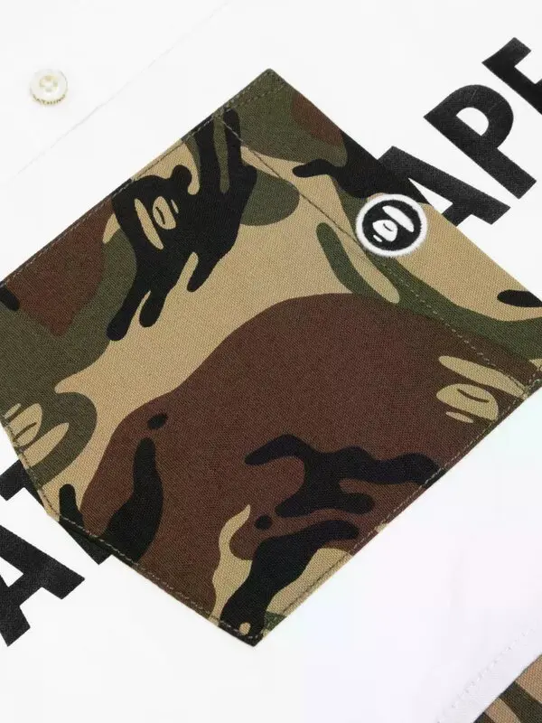 AAPE BY *A BATHING APE Camo-panel Short-sleeve Shirt