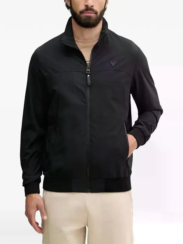 Guess Logo-patch Zip-up Jacket