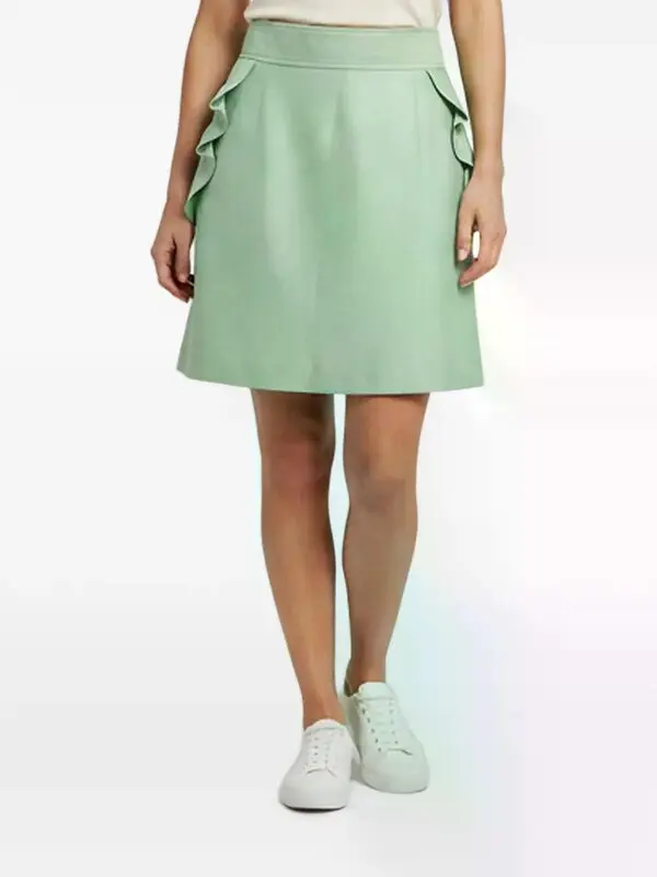 Sandro Ruffle-detail Mini Skirt