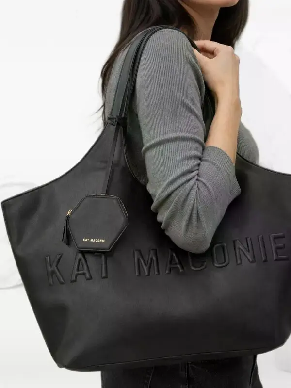 KAT MACONIE Brooklyn Embossed-logo Shoulder Bag - Black