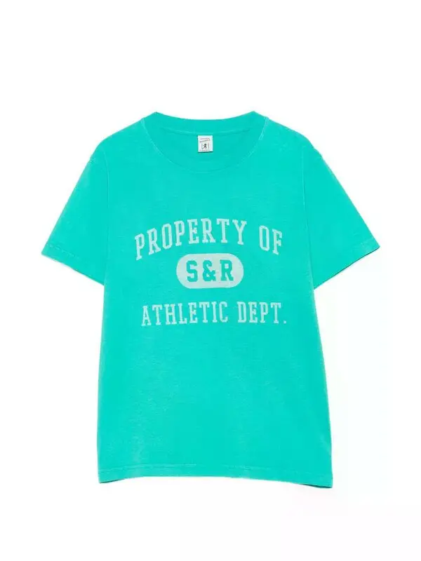 SPORTY & RICH Fergus Logo-print Short-sleeve T-shirt - Green