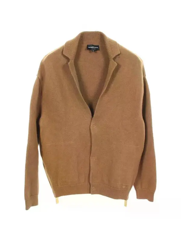 Emporio Armani Wool Side-zip Cardigan - Brown
