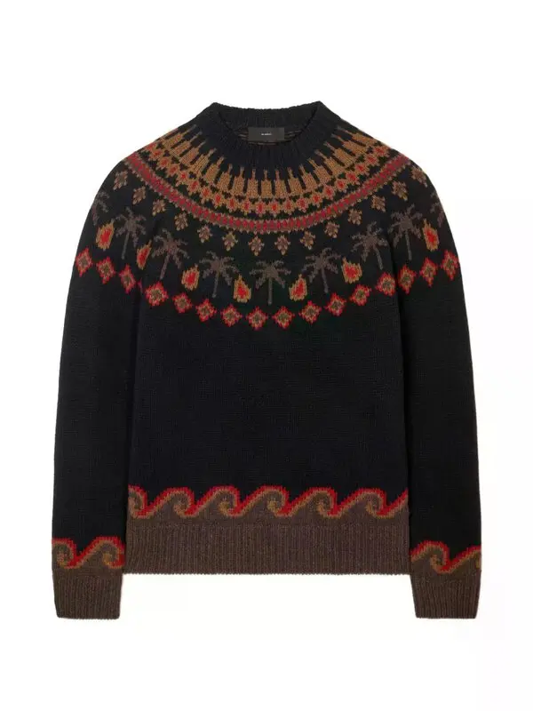 Alanui Sweet Winter Jacquard-knit Wool Sweater