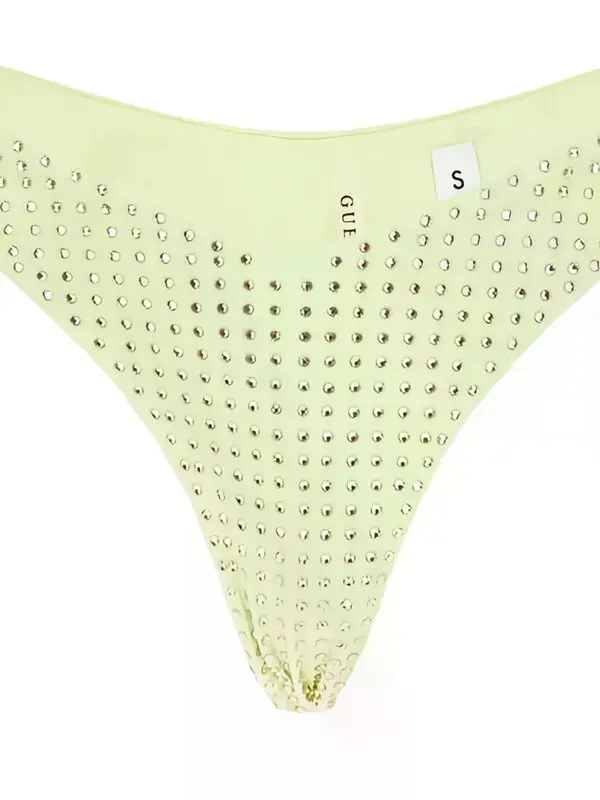 Guess Crystal-embellished Brazilian Bikini Bottom - Green