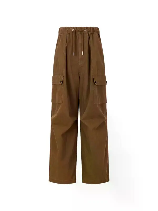 STUDIO TOMBOY Drawstring-waist Cargo Trousers - Brown