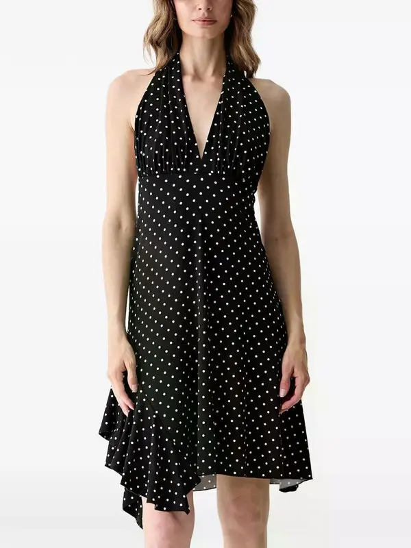 Guess Polka-dot Ruffled Dress - Black
