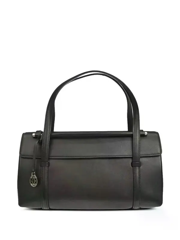 Cartier 1990-2000s Cabochon Flap Tote Bag - Black