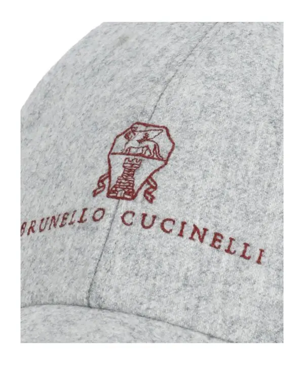 Brunello Cucinelli Logo-embroidered Curved Peak Cap - Gray