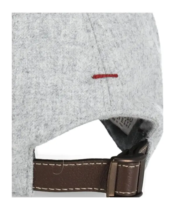 Brunello Cucinelli Logo-embroidered Curved Peak Cap - Gray