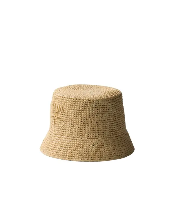 Prada Crochet Bucket Hat - Nude