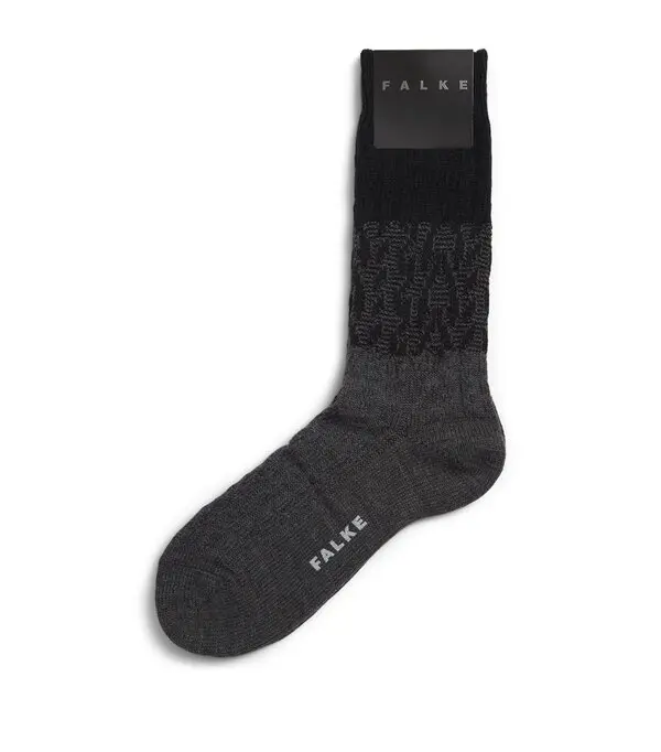 Falke Virgin Wool-blend Free Climber Socks - Black