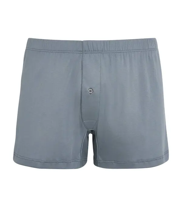 Zimmerli Sea Island Cotton Boxer Shorts - Grey