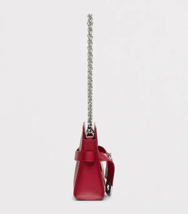 Alexander McQueen Mini Leather Locke Shoulder Bag - Pink