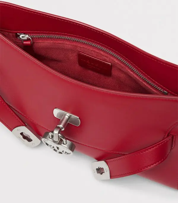 Alexander McQueen Mini Leather Locke Shoulder Bag - Pink