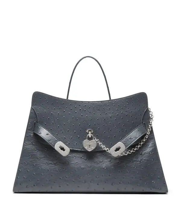 Alexander McQueen Calfskin Locke Top-handle Bag - Black