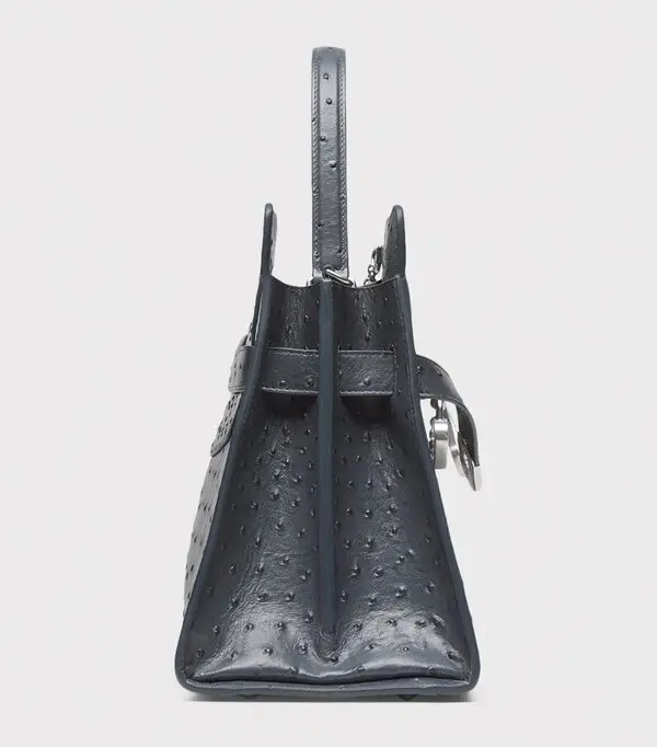 Alexander McQueen Calfskin Locke Top-handle Bag - Black