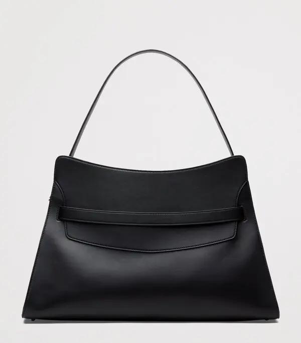 Alexander McQueen Maxi Calfskin Locke Top-handle Bag - Black