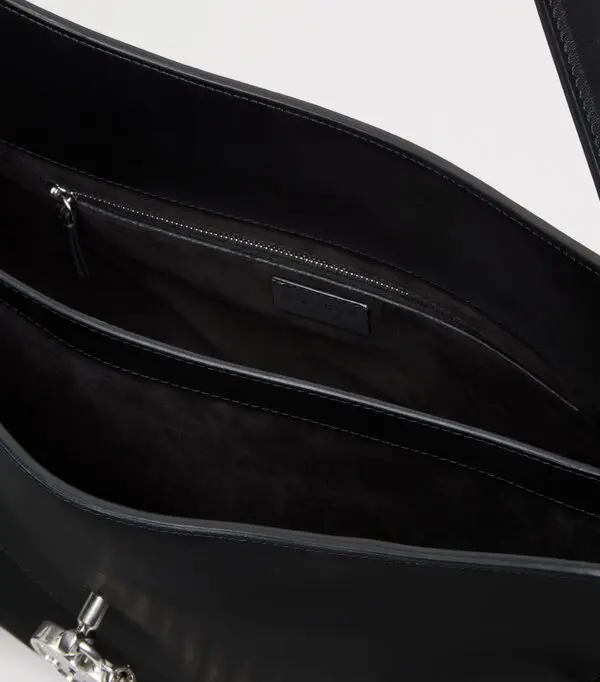 Alexander McQueen Maxi Calfskin Locke Top-handle Bag - Black
