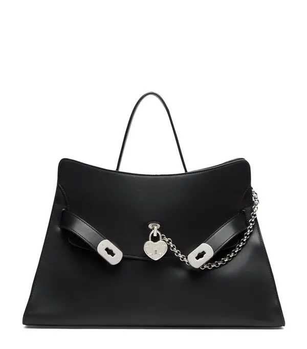 Alexander McQueen Calfskin Locke Top-handle Bag - Black