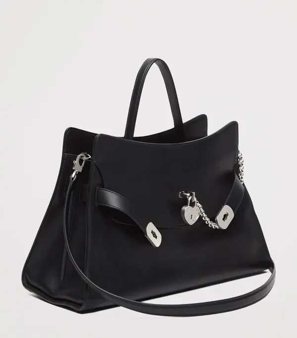 Alexander McQueen Calfskin Locke Top-handle Bag - Black
