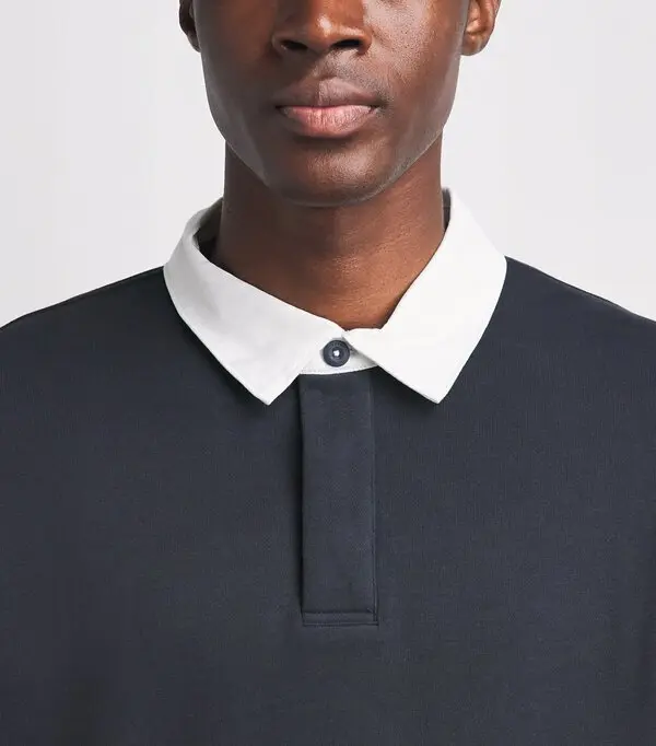 Vuori Cypress French Terry Rugby Shirt - Navy