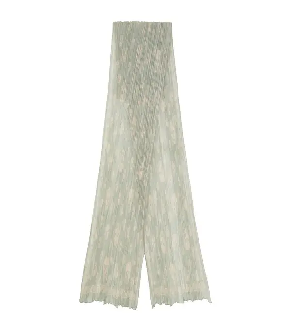 Alexander McQueen Silk Pleated Skull Scarf