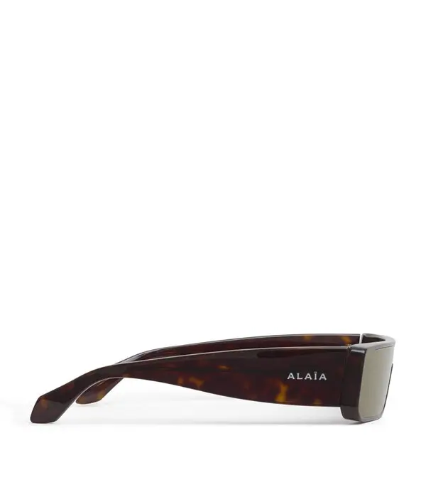 Alaïa Acetate Rectangular Mask Sunglasses