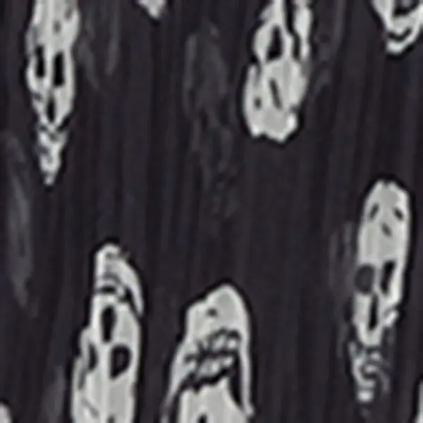 Alexander McQueen Silk Pleated Skull Scarf