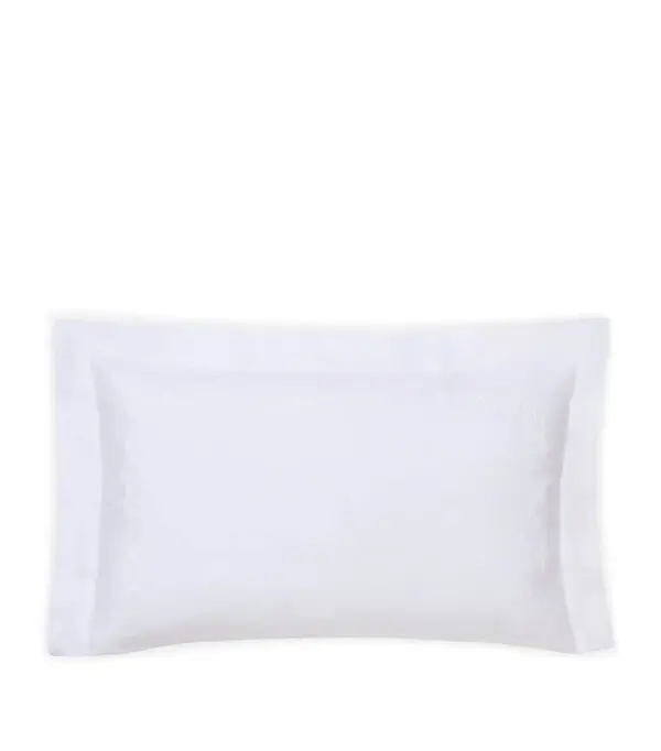 Loretta Caponi Cotton Art Deco Pillowcase Pair - White