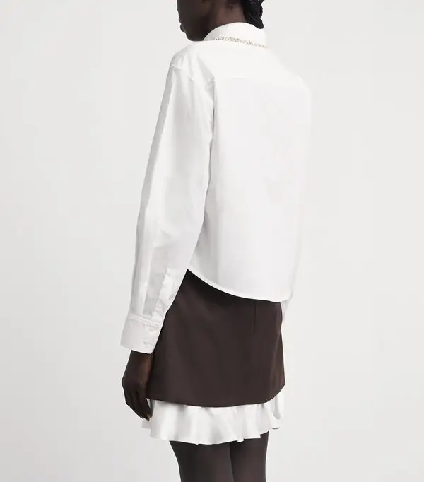 Sandro Cotton Jewel-collar Shirt