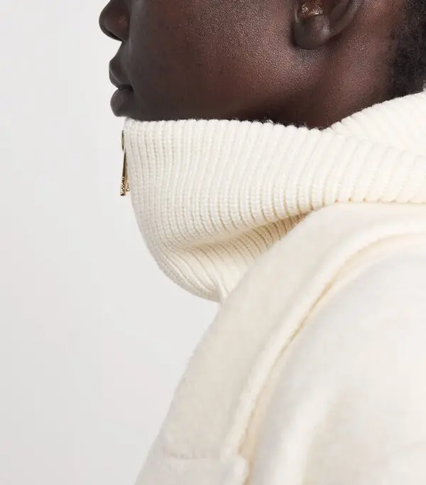 Moncler Virgin Wool Padded Quilted Cardigan