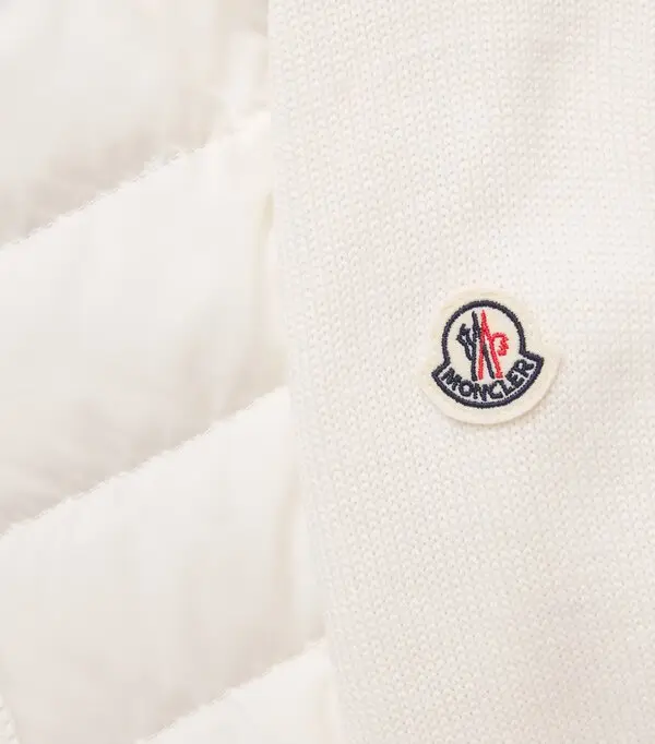 Moncler Virgin Wool Padded Quilted Cardigan