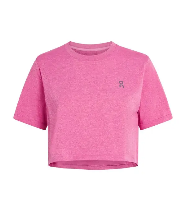 On Train Flex Crop T-shirt - Pink