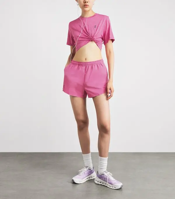 On Train Flex Crop T-shirt - Pink