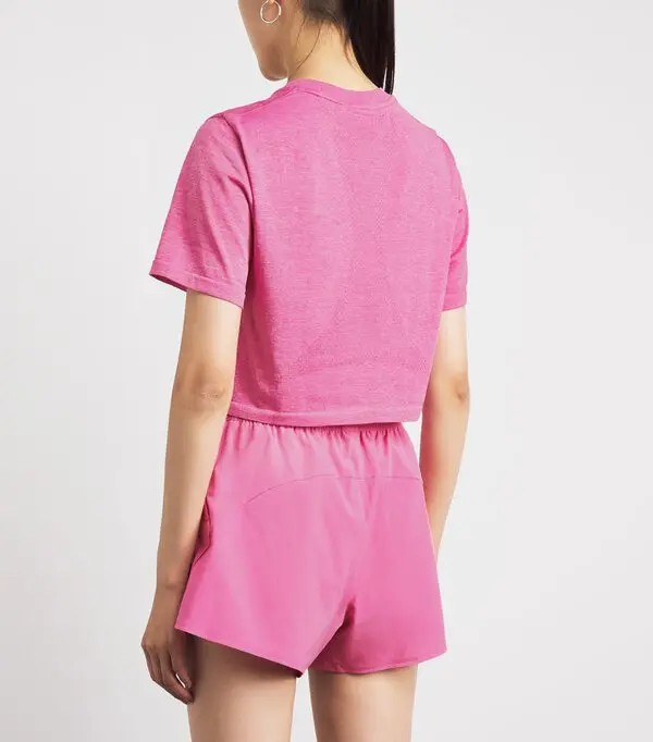 On Train Flex Crop T-shirt - Pink