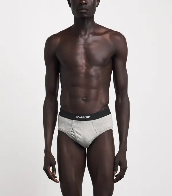 TOM FORD Stretch-cotton Logo Briefs