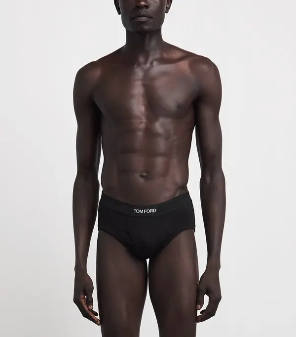 TOM FORD Stretch-cotton Logo Briefs
