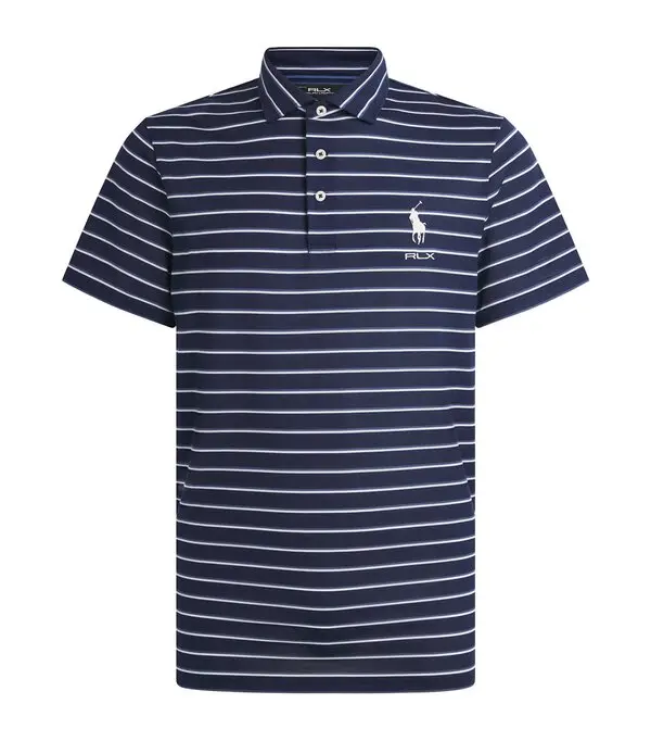 Rlx Ralph Lauren Stripe Tour Polo Shirt
