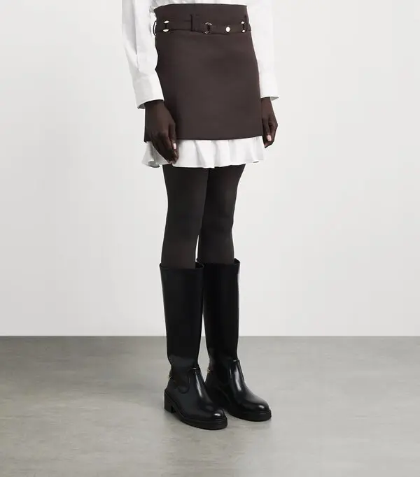Sandro Wool-blend 2-in-1 Mini Skirt