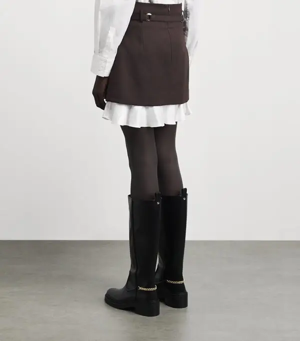 Sandro Wool-blend 2-in-1 Mini Skirt