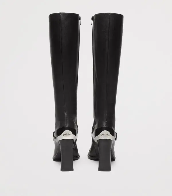 Alexander McQueen Leather Niko Knee-high Boots 95
