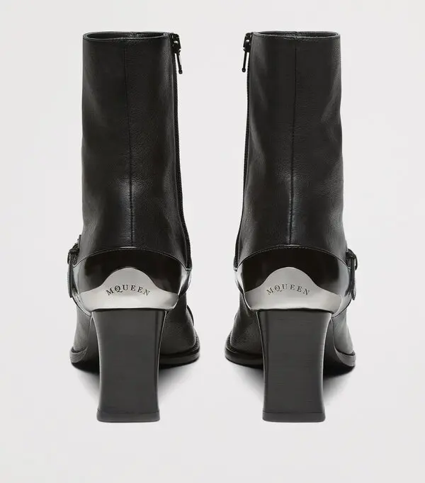 Alexander McQueen Leather Niko Ankle Boots 70