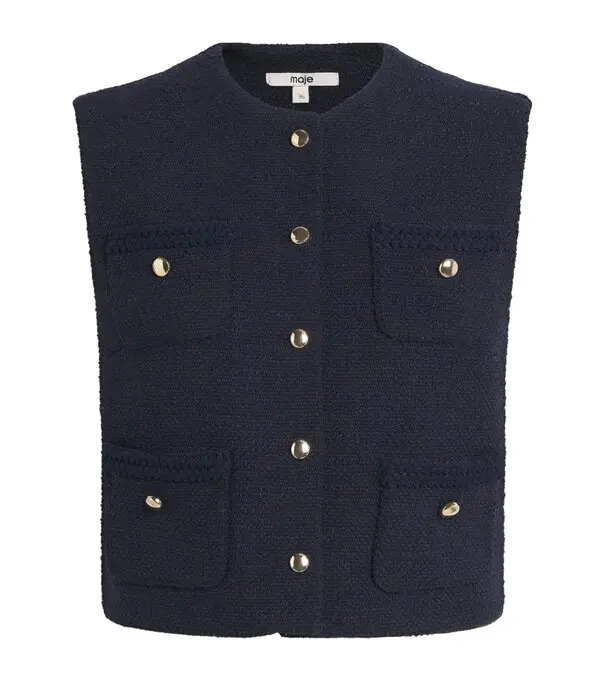 Maje Tweed Gilet