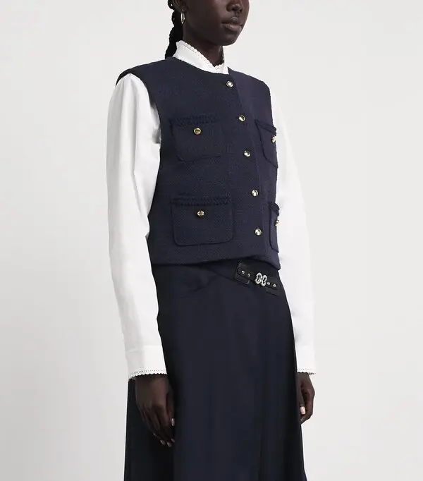 Maje Tweed Gilet