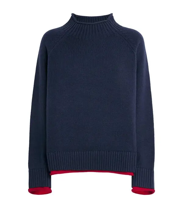 Rag & Bone Cotton-wool Hazel Sweater - Navy