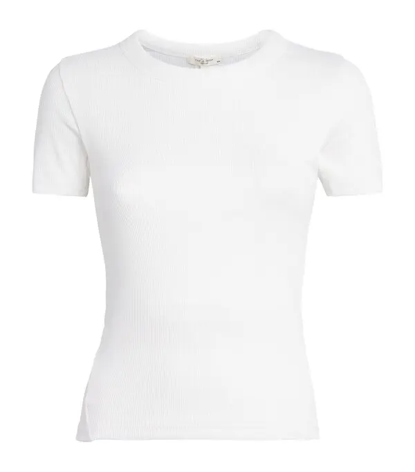 Rag & Bone Ribbed Essential T-shirt - White