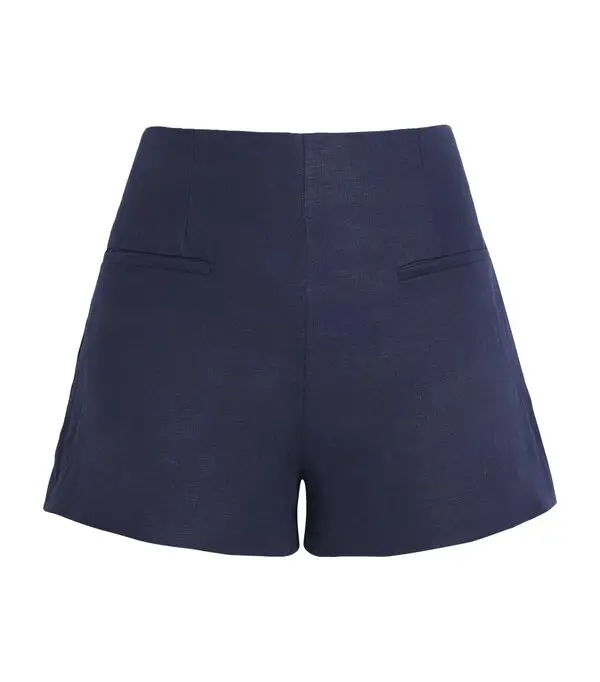 Faithfull The Brand Linen Shorts - Navy